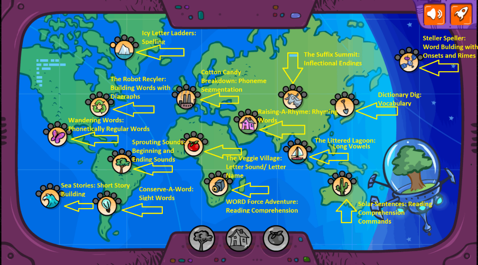 WORDForce Lessons on the Course Map